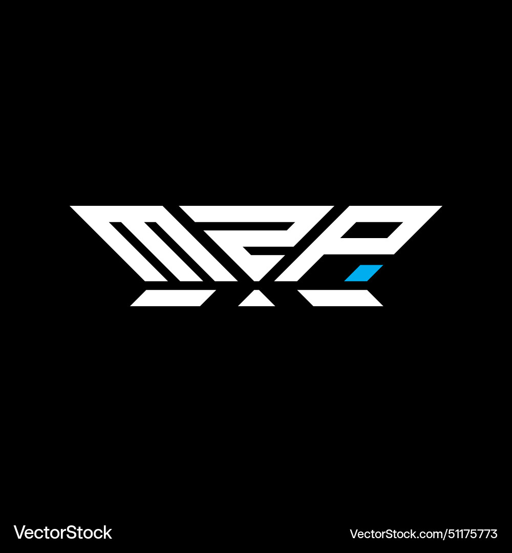 Mzp letter logo design mzp simple and modern logo Vector Image