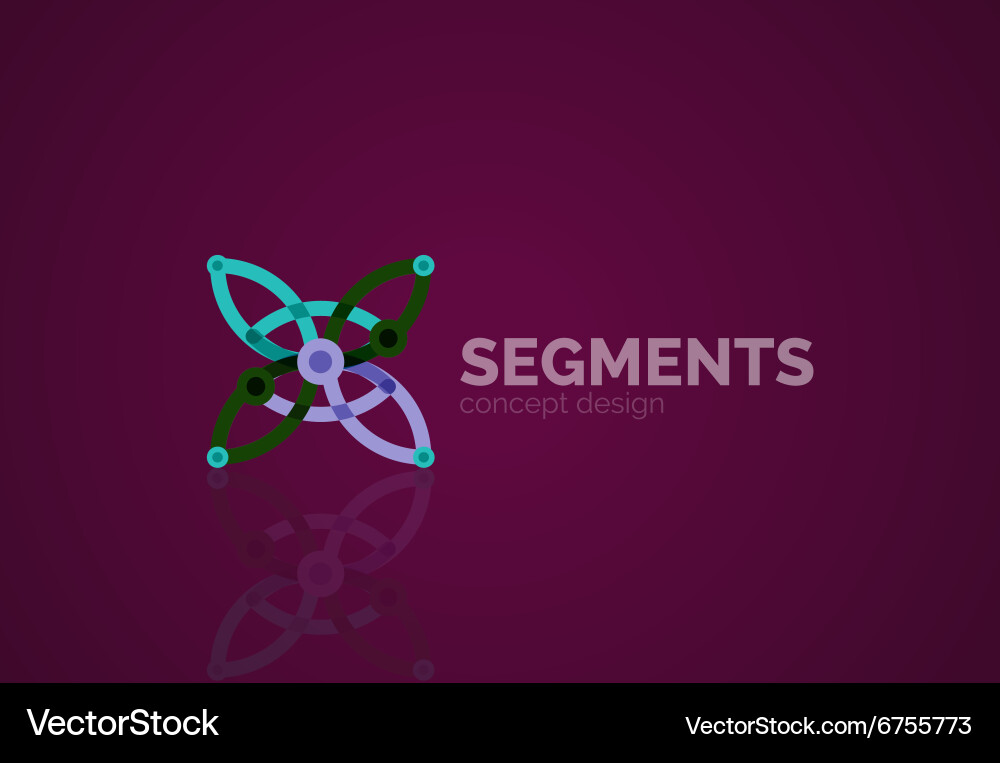 Outline minimal abstract geometric logo Royalty Free Vector