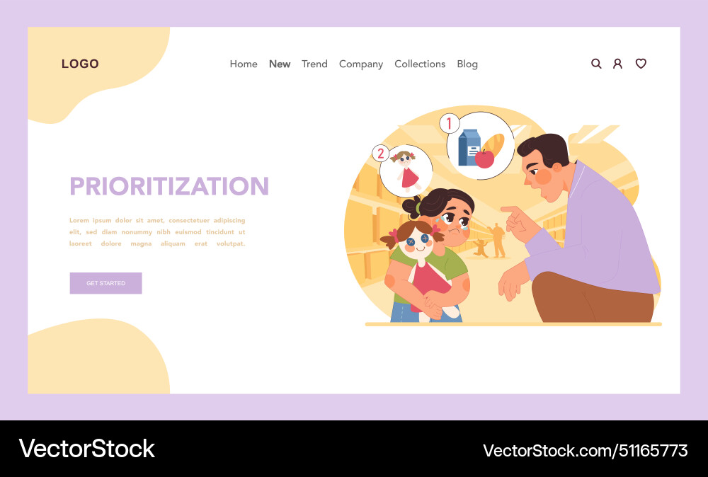 Parental guidance concept flat Royalty Free Vector Image