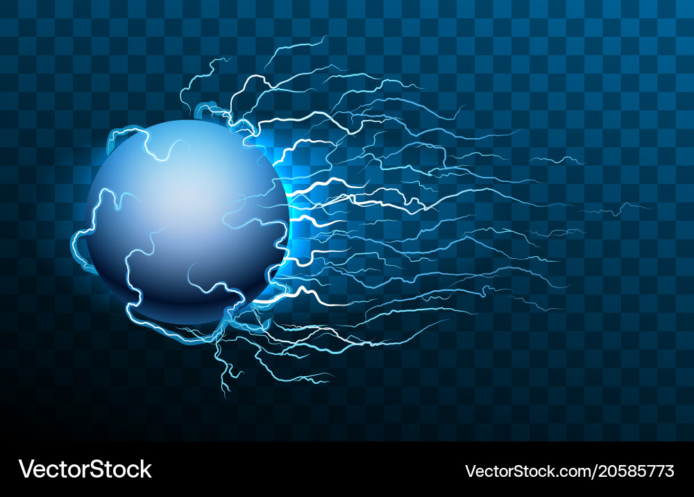 Plasma Lightning Sphere Royalty Free Vector Image