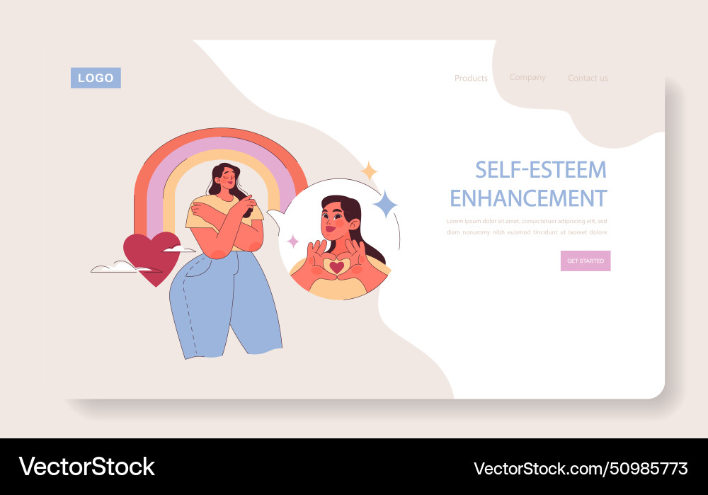 Self-esteem enhancement concept Royalty Free Vector Image