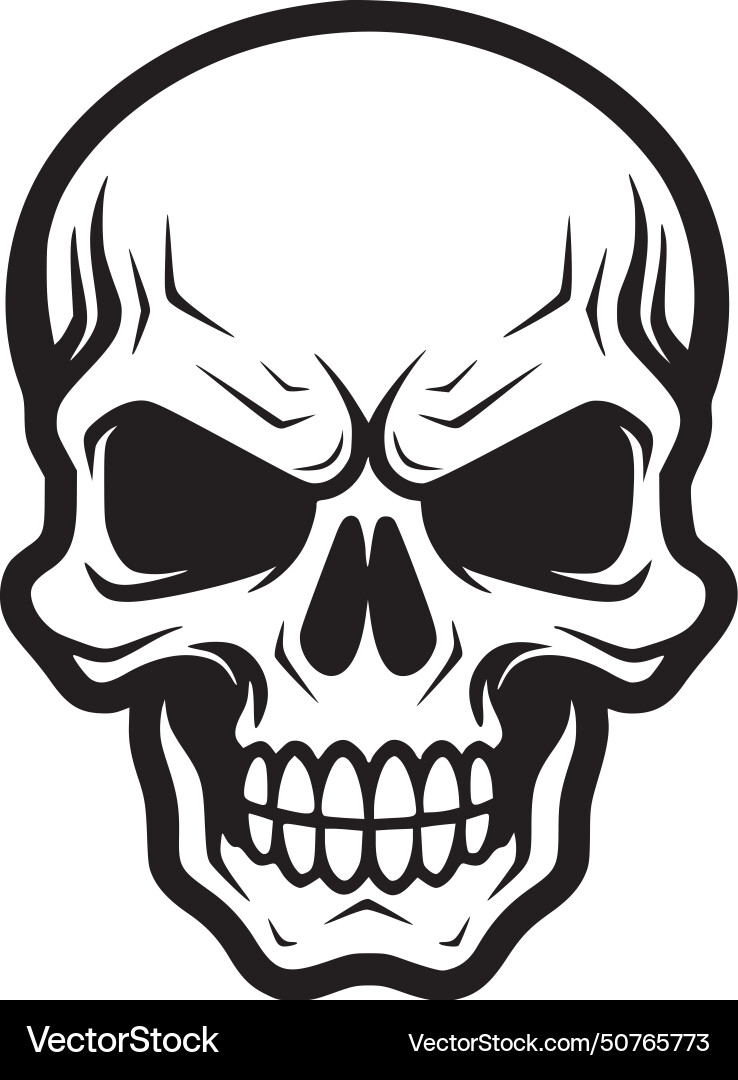 Skull - minimalist and simple silhouette Vector Image
