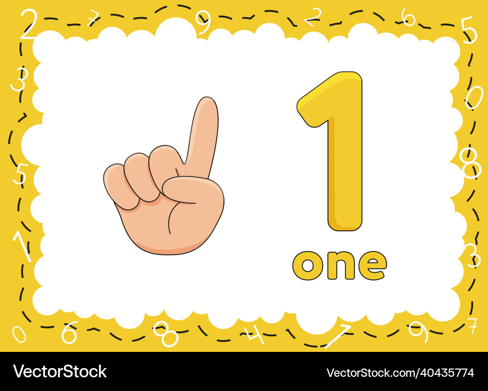 Children educational cards with numbers Royalty Free Vector