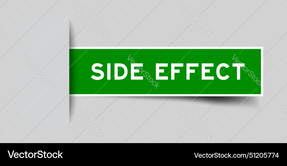 Green color square label sticker with word side Vector Image