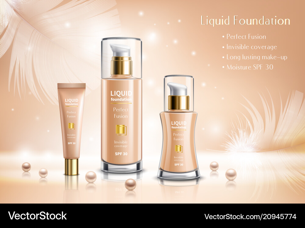 Makeup cosmetics advertising composition Vector Image