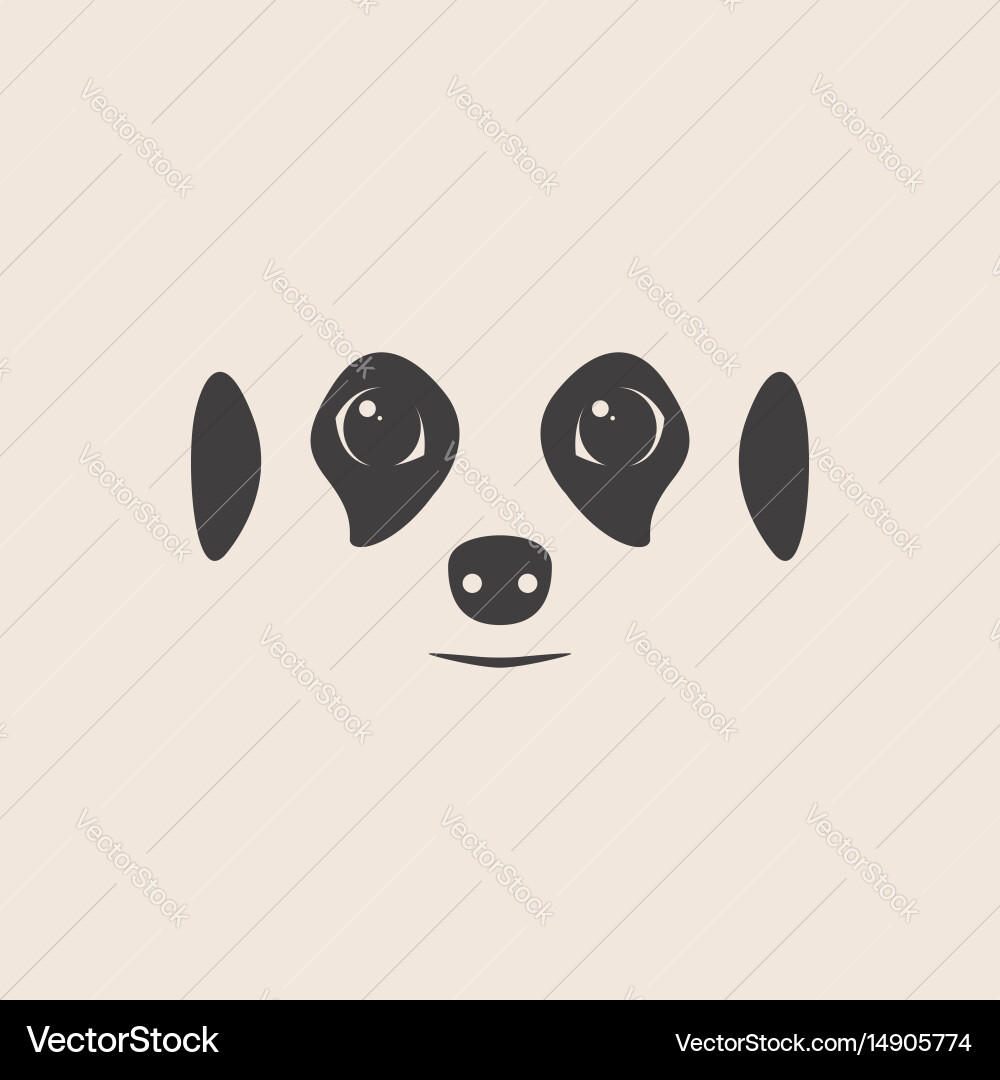 Meerkat face mascot idea for logo Royalty Free Vector Image