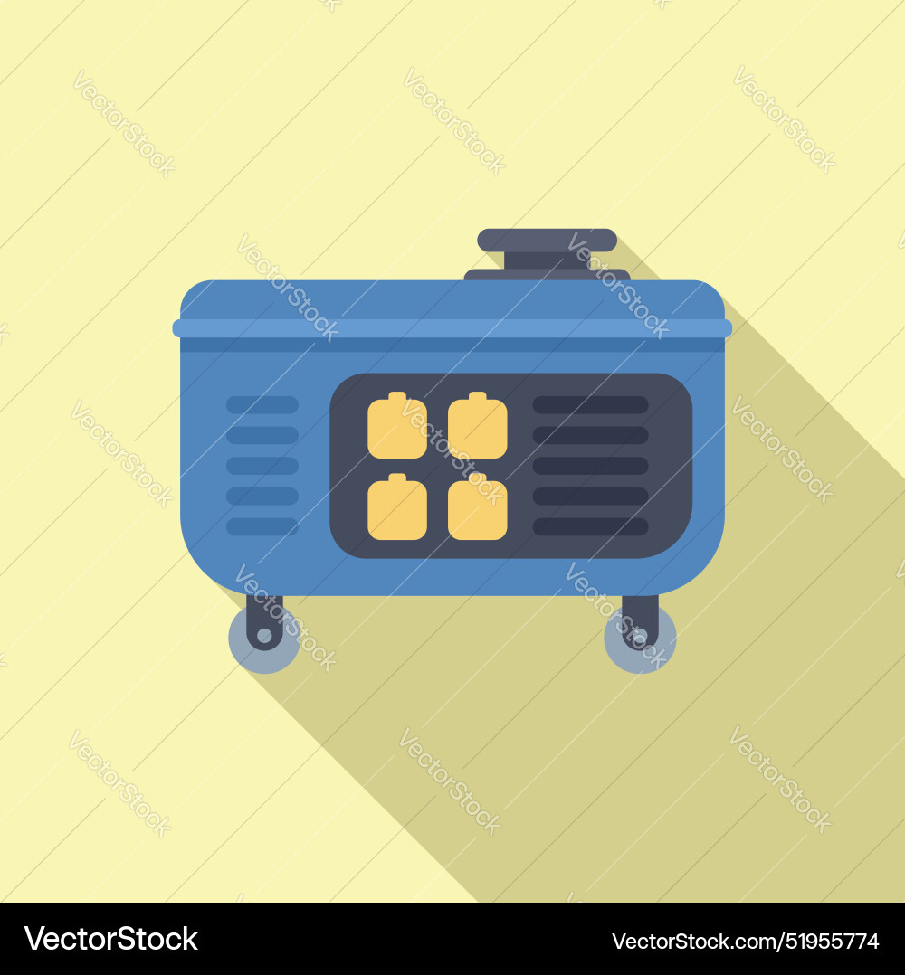 Portable generator providing power supply on Vector Image