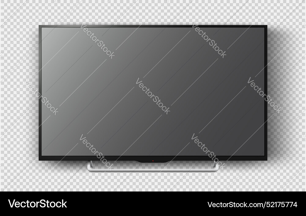 Smart tv mockup blank television screen Royalty Free Vector