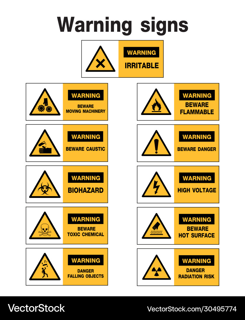 Warning sign construction symbols design Vector Image