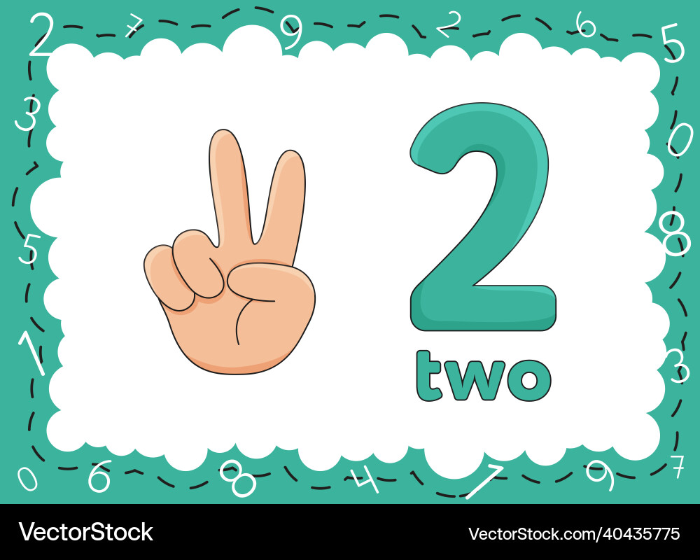 Children educational cards with numbers Royalty Free Vector