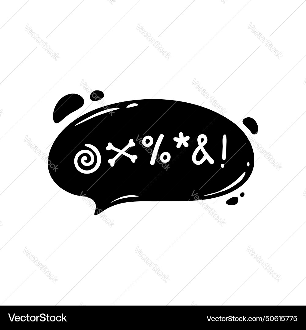 Comic swear speech bubble conveys strong language Vector Image
