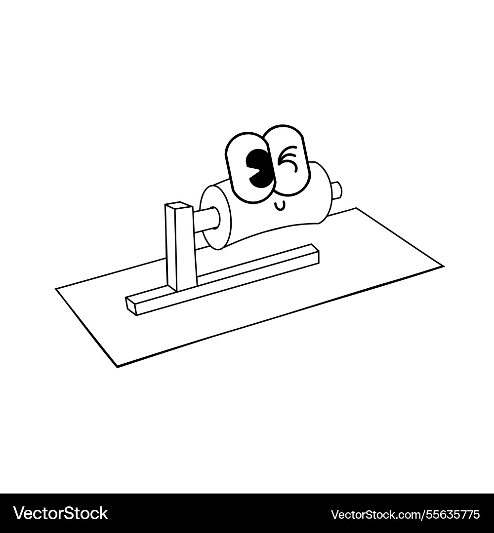 Doodle cute character flooring trowel outline Vector Image