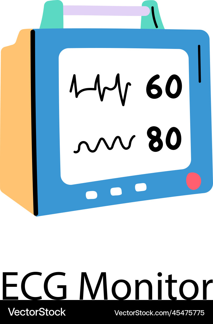 ECG Monitor Icon Royalty Free Vector Image - VectorStock