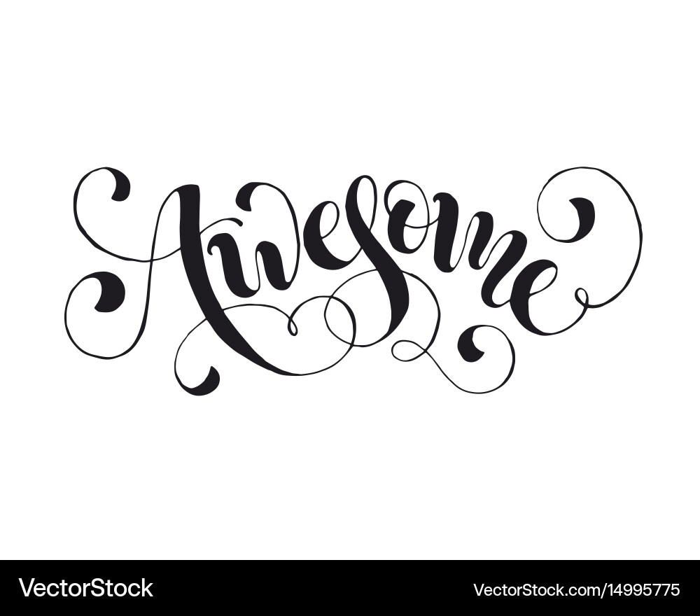 Isolated Awesome Word Royalty Free Vector Image