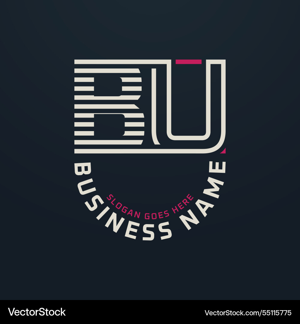 Letter bu premium logo design modern business Vector Image