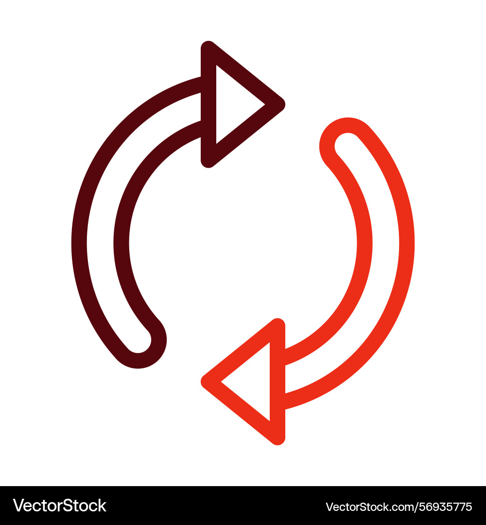 Loop thick line two color icons for personal Vector Image