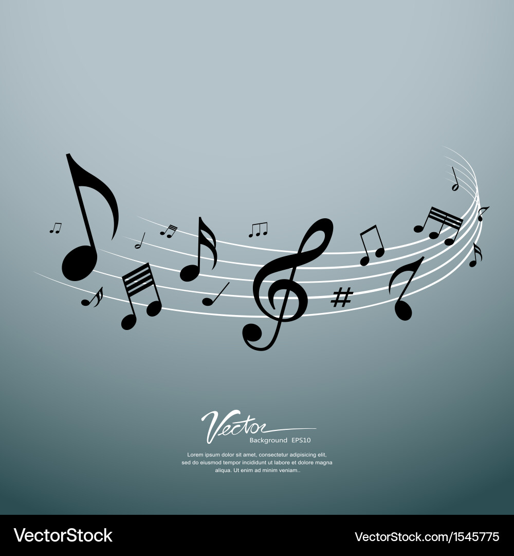 Musical notes design background Royalty Free Vector Image