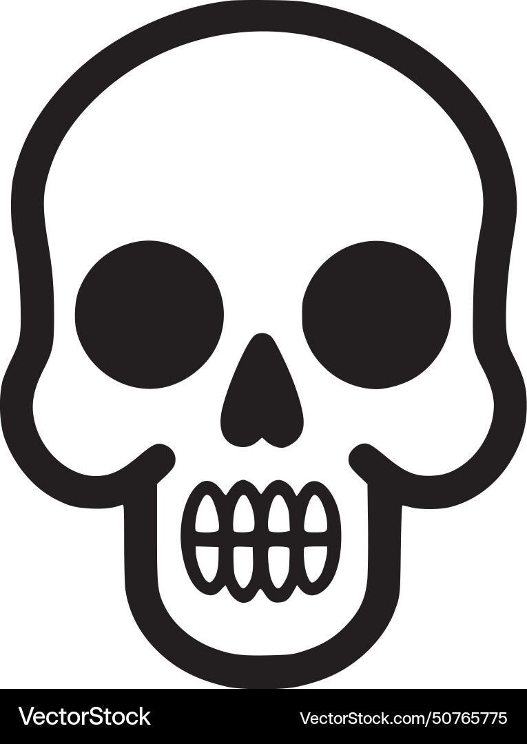 Skull - minimalist and simple silhouette Vector Image