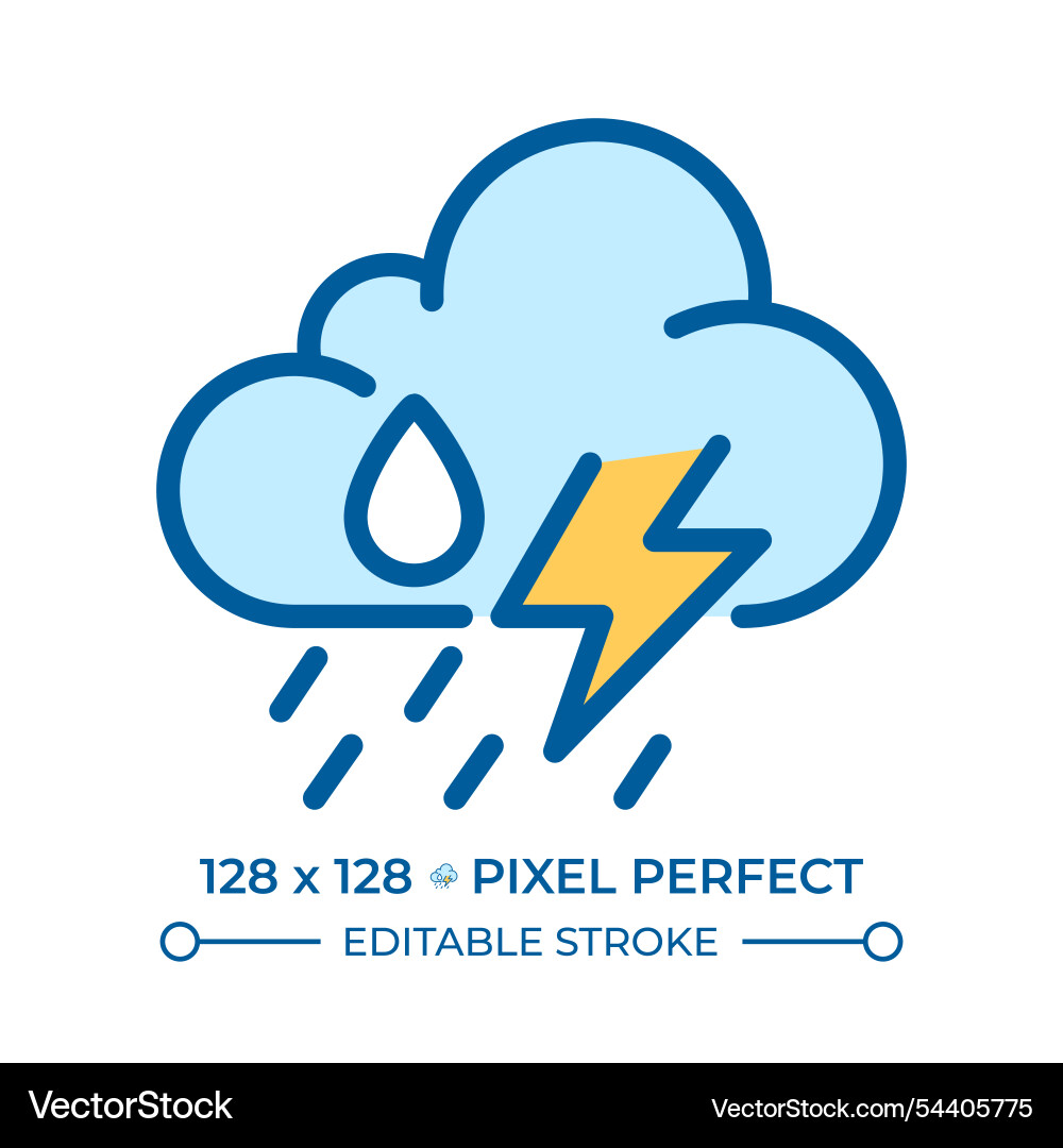 Storm rgb color icon Royalty Free Vector Image