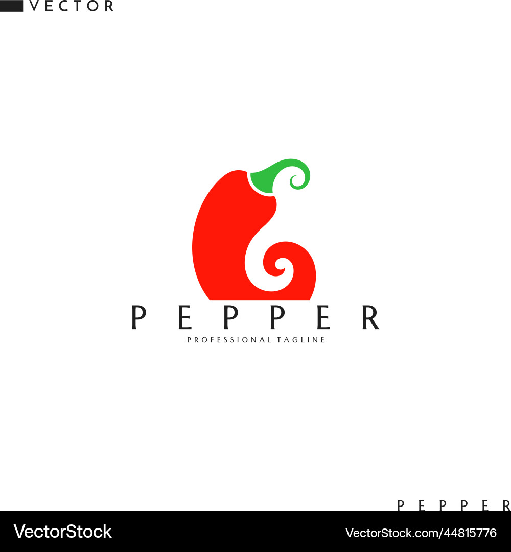Chili pepper logo Royalty Free Vector Image - VectorStock