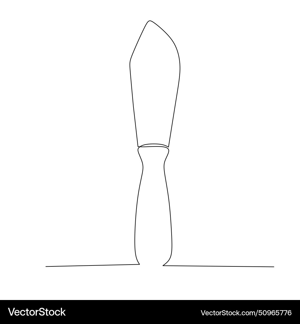 Continuous line drawing of a knife scraper simple Vector Image