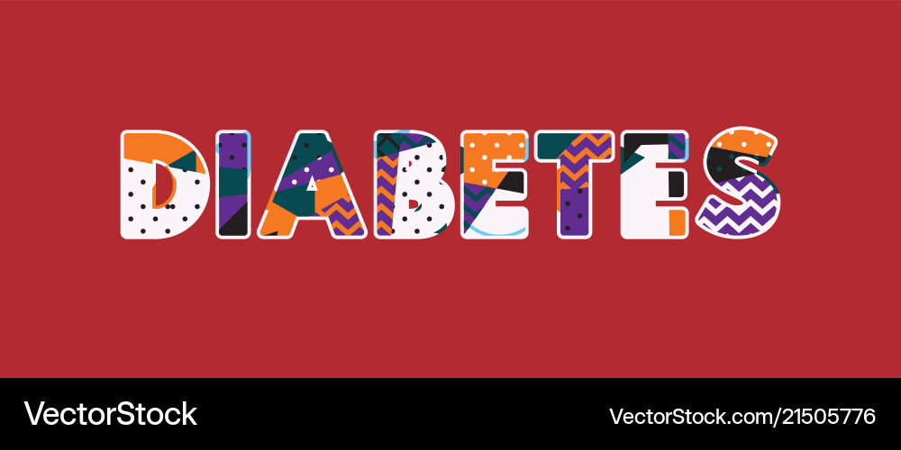 Diabetes concept word art Royalty Free Vector Image