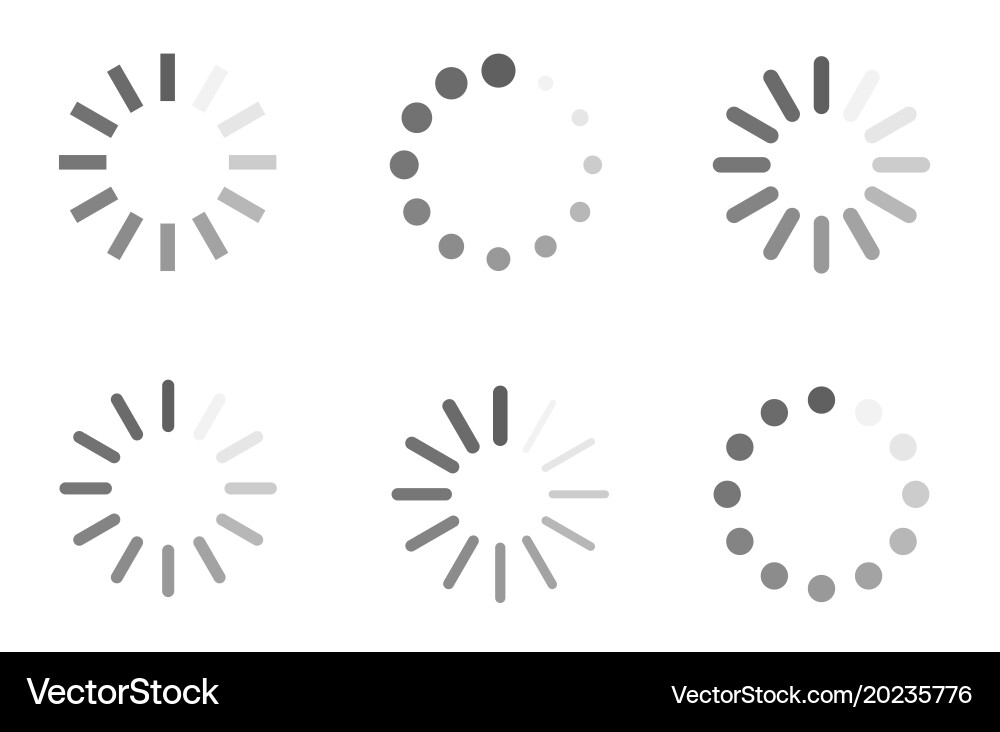 Ladesymbole Ladeanzeige Zeichen Royalty Free Vector Bild