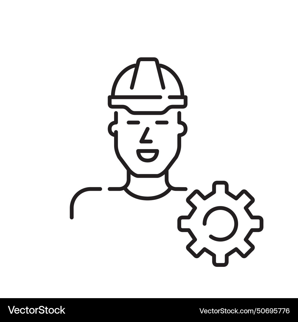 Skilled technical worker web construction Vector Image