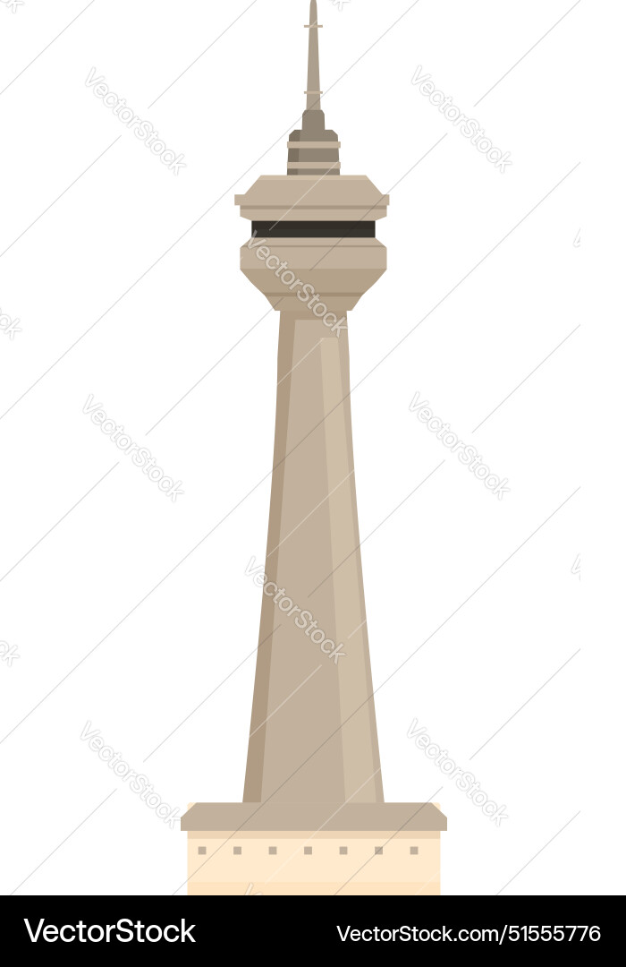 Tall television tower standing high above city Vector Image