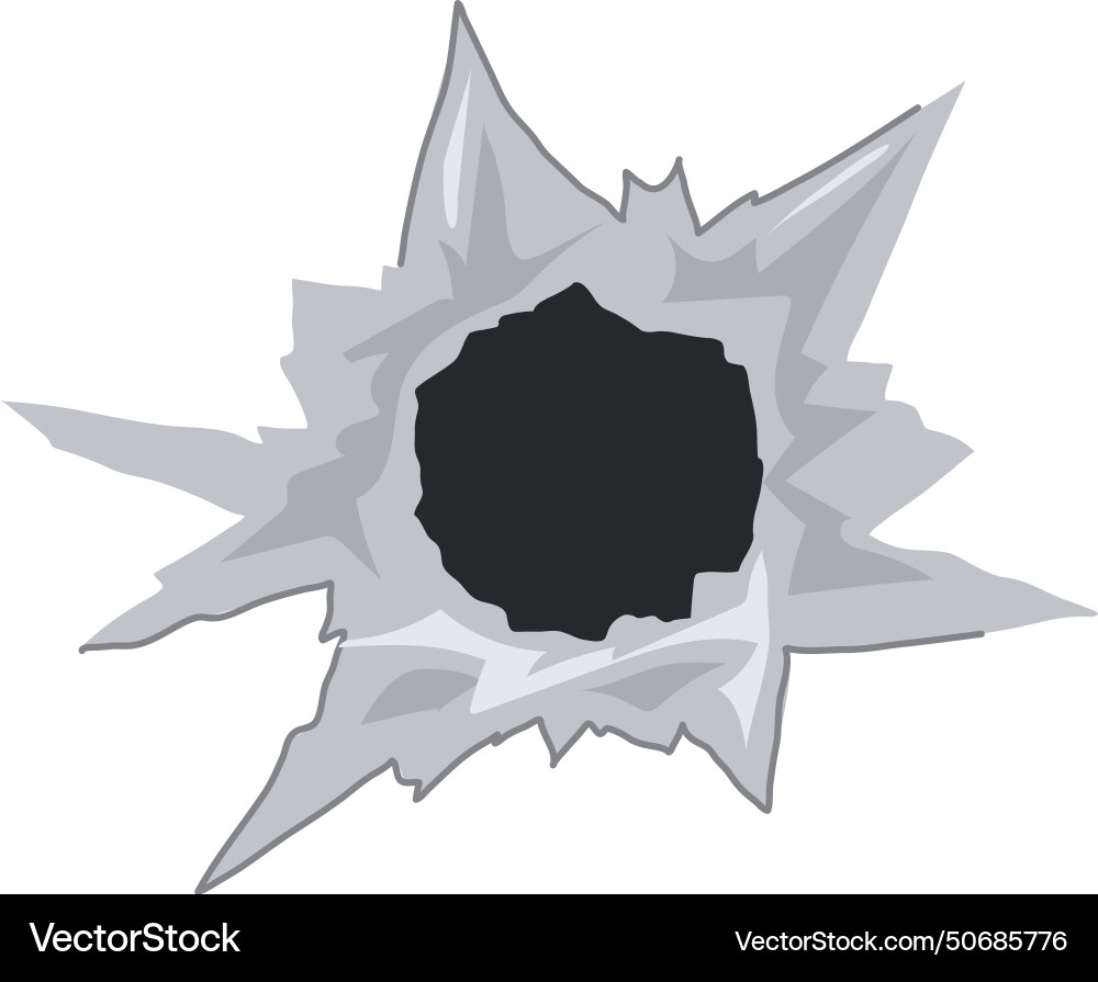 War bullet hole cartoon Royalty Free Vector Image