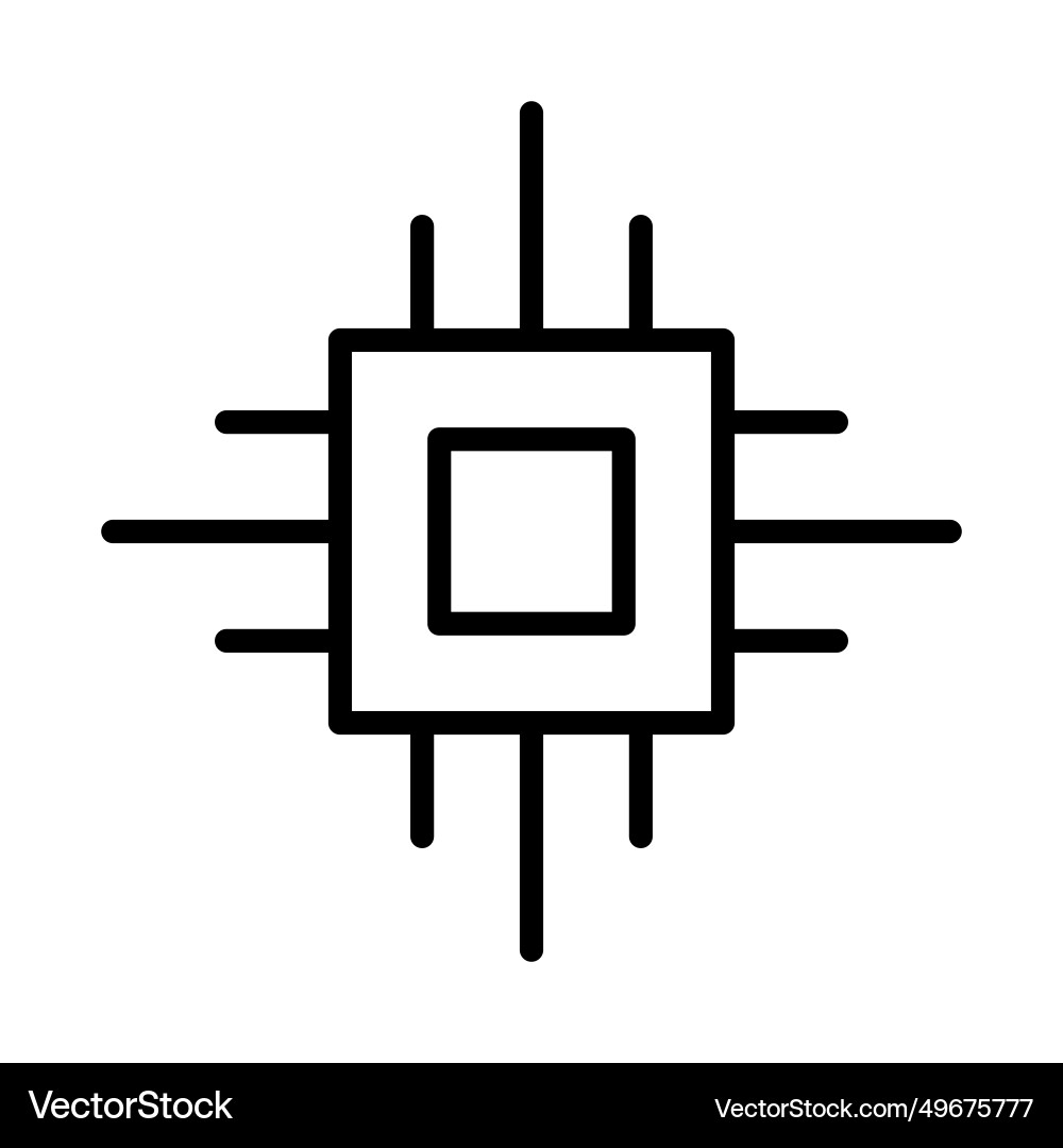 Chip line icon logo Royalty Free Vector Image - VectorStock