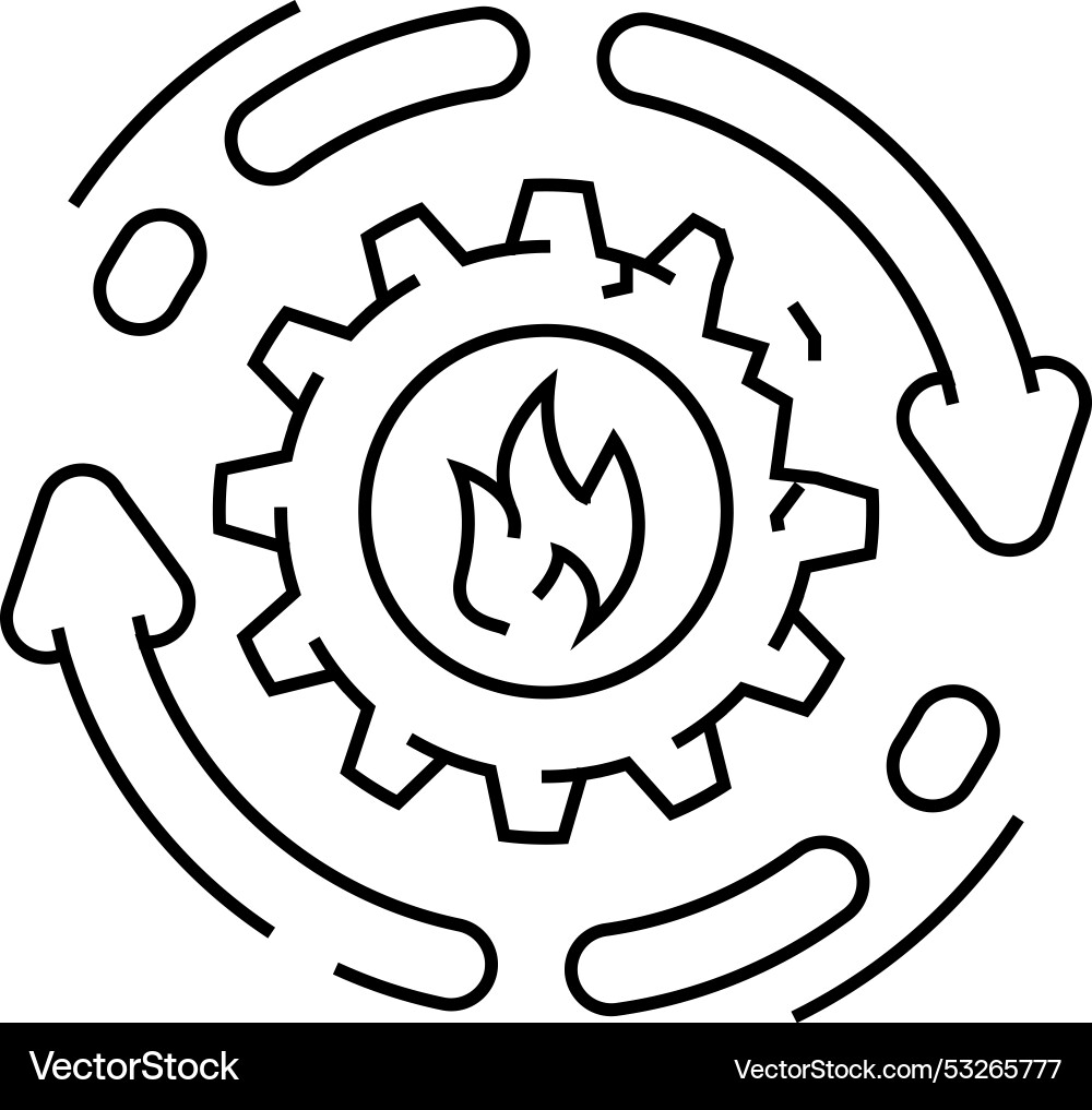 Disaster recovery business process line icon Vector Image