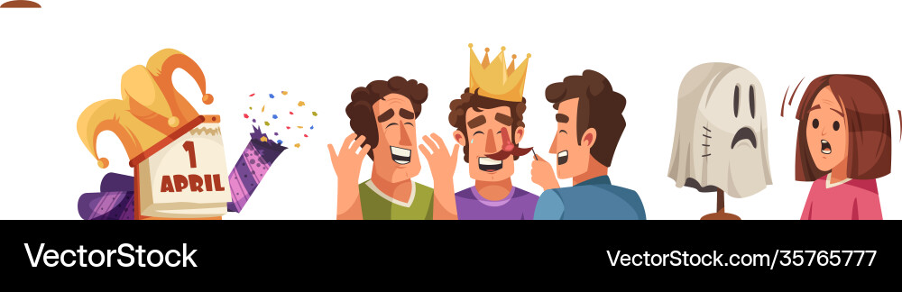 Fools day design concept Royalty Free Vector Image