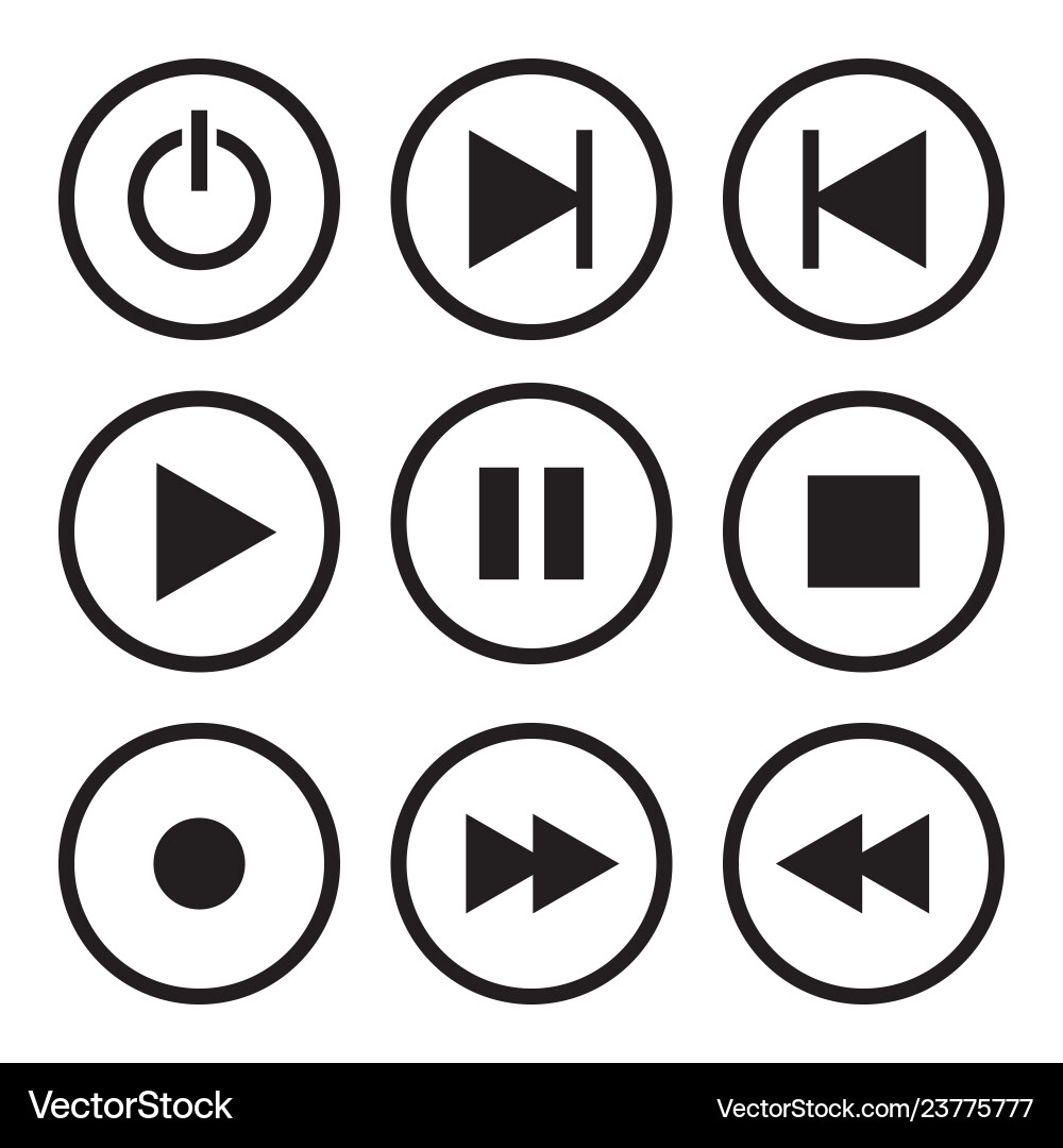 Skip Play Pause Vector Images (over 190)
