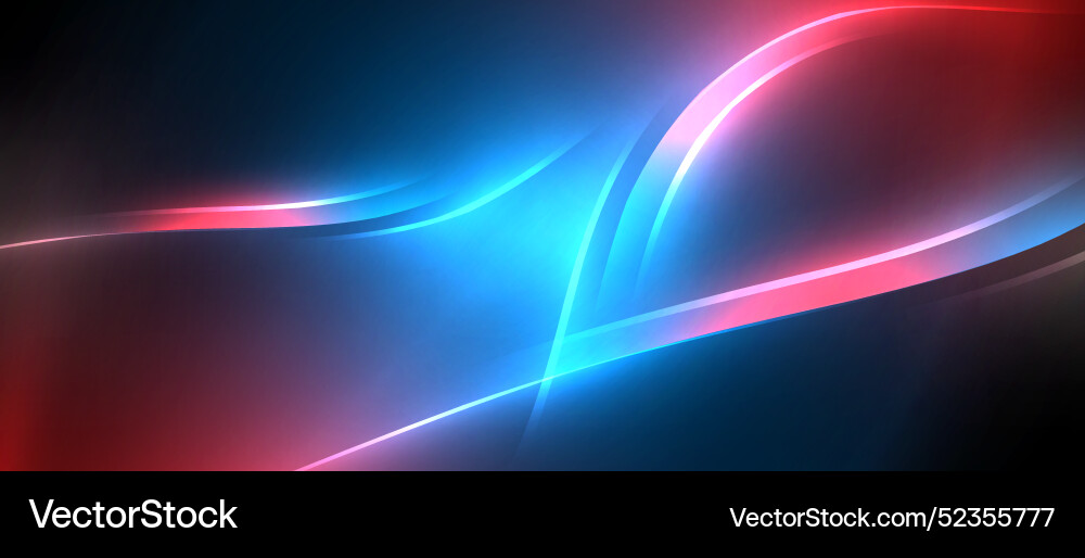 Neon glowing circle rays light round lines in the Vector Image