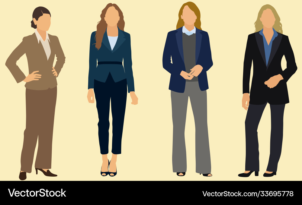 Businesswomen in suits Royalty Free Vector Image