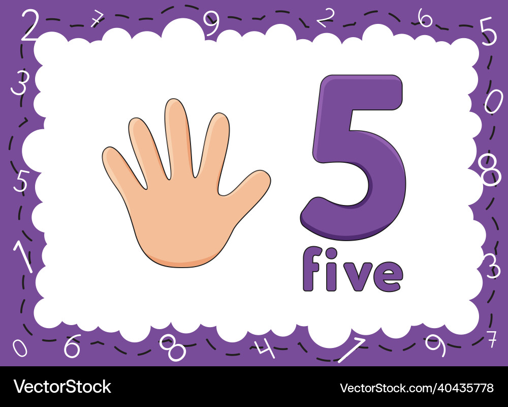 Children educational cards with numbers Royalty Free Vector