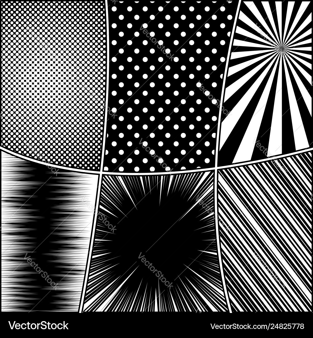 Comic monochrome design template Royalty Free Vector Image