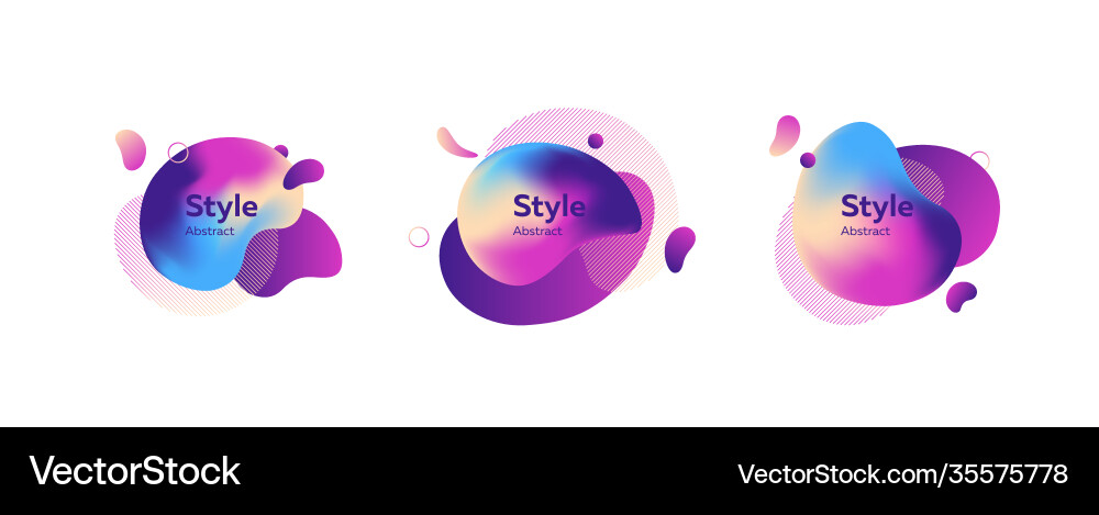 Set creative multi-colored bubble-shaped Vector Image