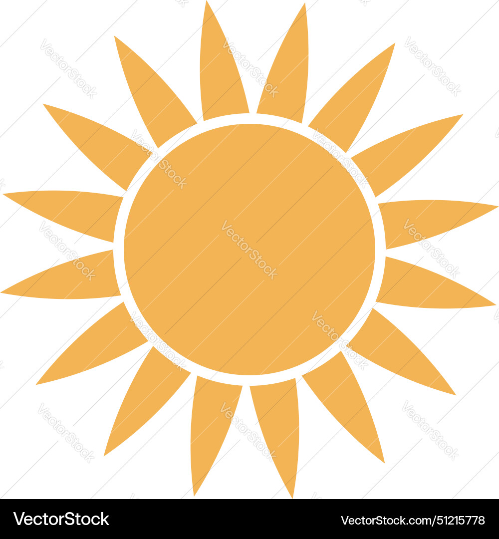 Traditional asian sun flat Royalty Free Vector Image