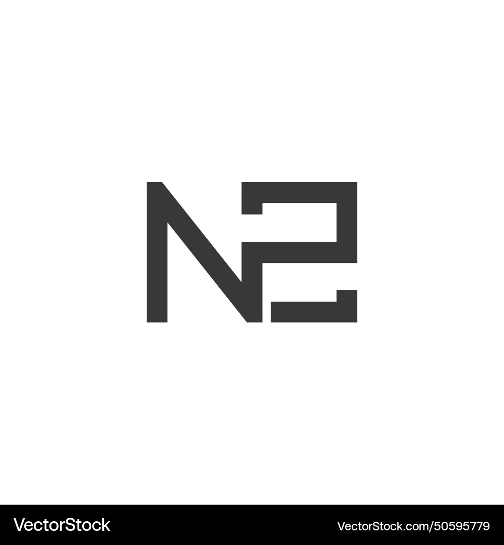 Alphabet initials logo zn nz z and n Royalty Free Vector