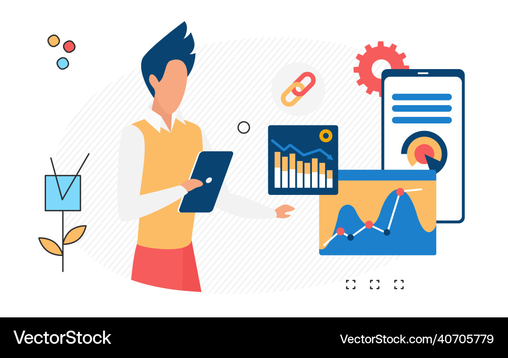 Commercial business performance success Royalty Free Vector