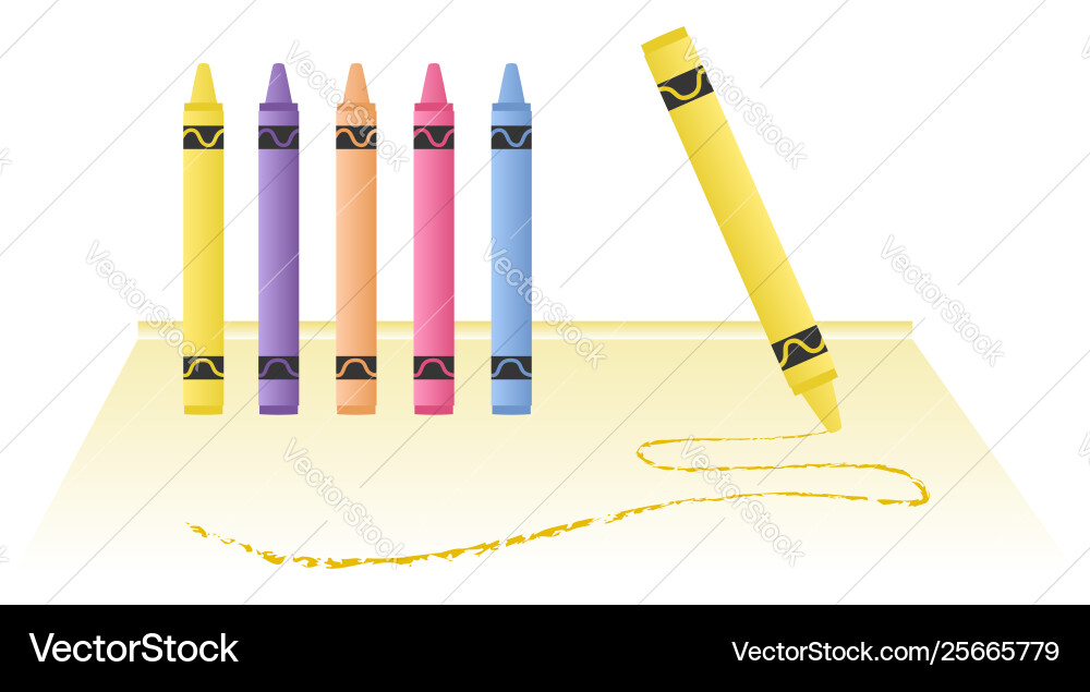 Crayons Royalty Free Vector Image - VectorStock