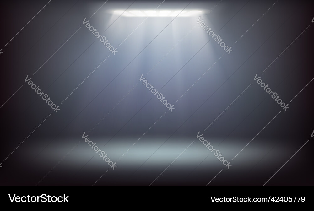 Empty stage template with lights Royalty Free Vector Image