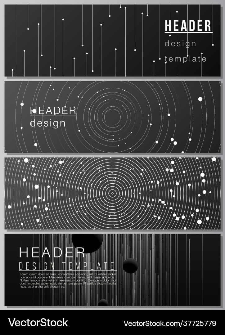 Layout headers banner design templates Royalty Free Vector