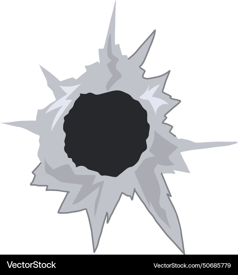 Military bullet hole cartoon Royalty Free Vector Image