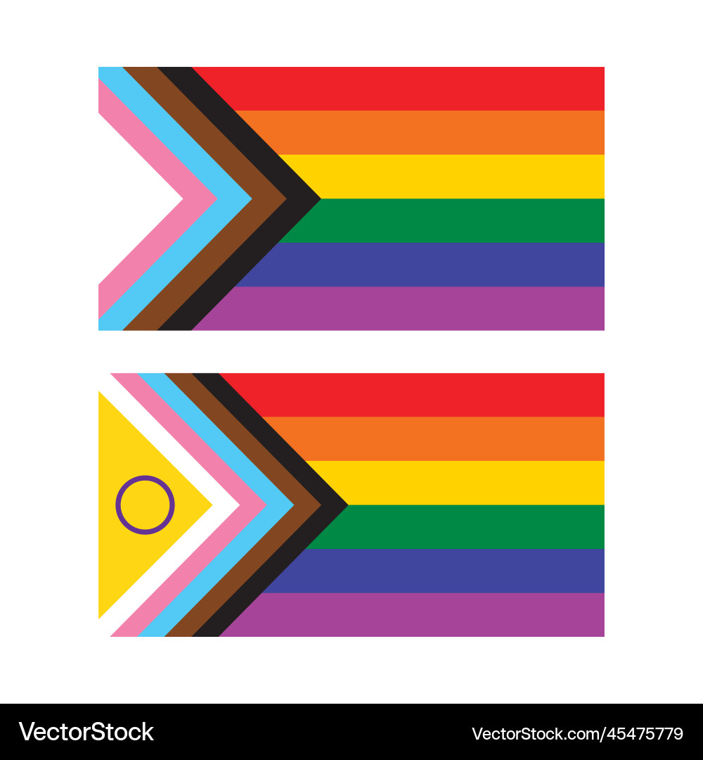 Progress Pride Flag Icon Set Royalty Free Vector Image