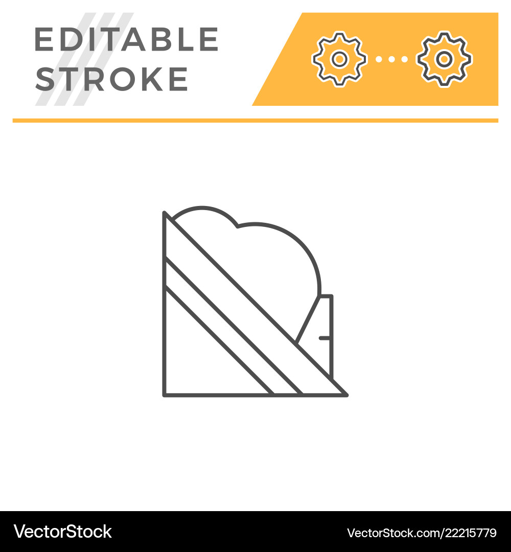 Snow guard line icon Royalty Free Vector Image