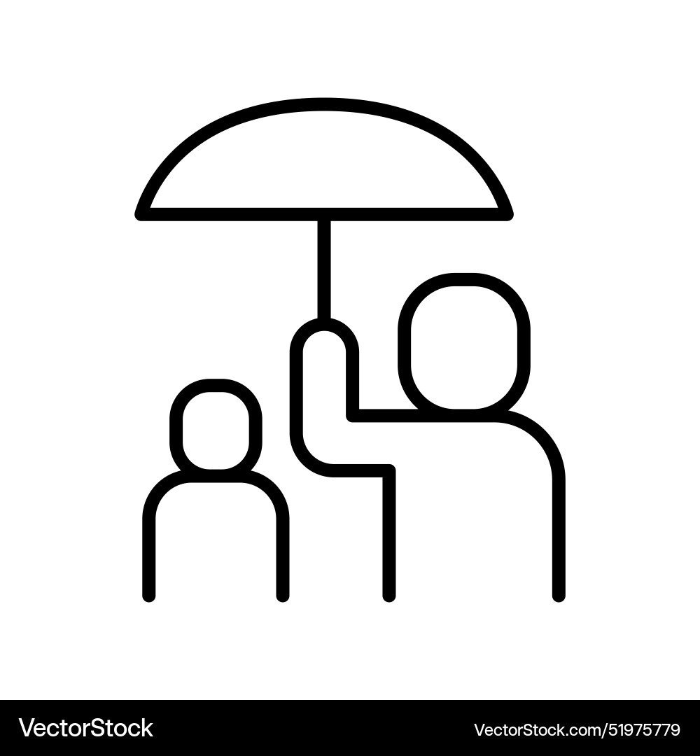Sympathy icon in thin line style graphic design Vector Image