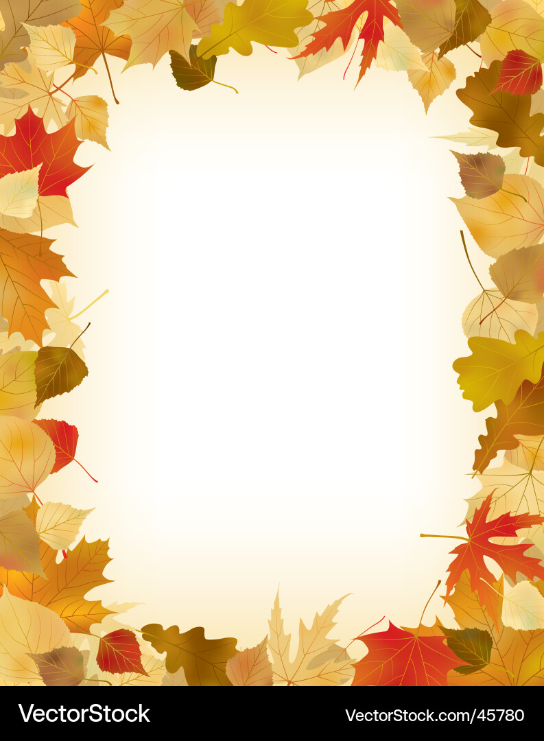 Autumn Leaf Frame Royalty Free Vector Image - VectorStock